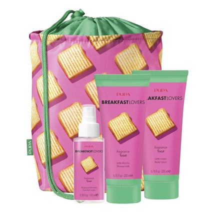Pupa Milano Breakfast Lovers Set Toast 4 Pc Moisturizing Body Lotion H